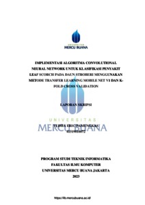 IMPLEMENTASI ALGORITMA CONVOLUTIONAL NEURAL NETWORK UNTUK KLASIFIKASI PENYAKIT LEAF SCORCH PADA ...